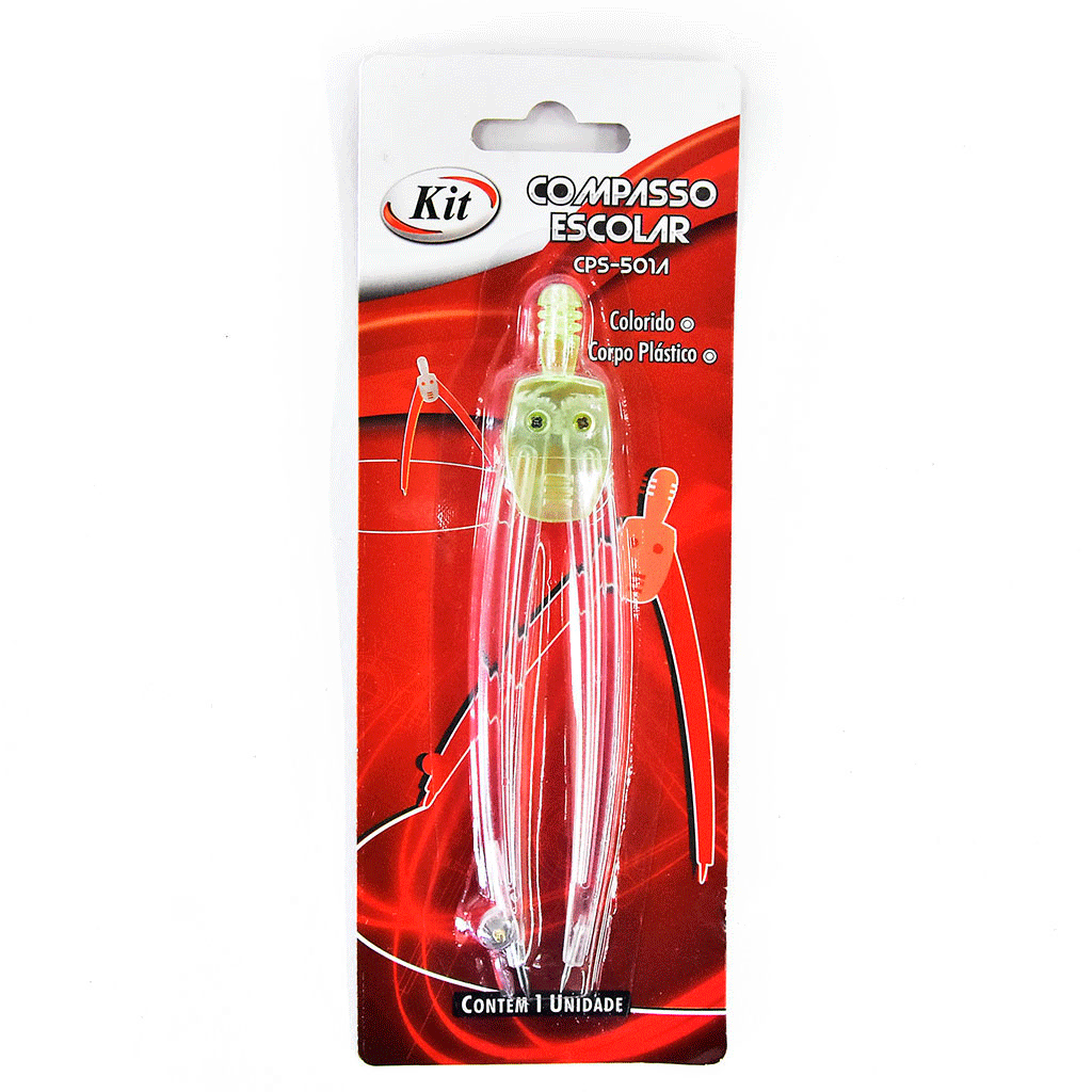 COMPASSO ESC PLAST S/TL KIT CPS-501A COLORIDO
