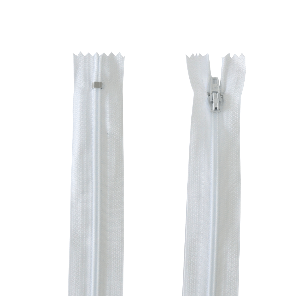 ZIPER NYLON FINO 50CM 101 BRANCO