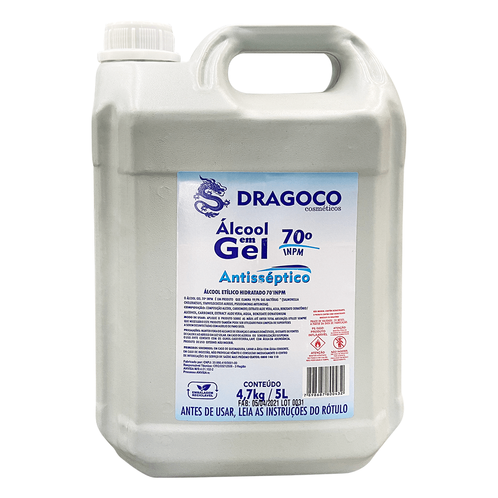 ALCOOL GEL 70% 5 LITROS DRAGOCO IX.1