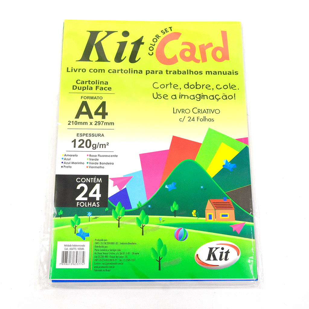 PAPEL KIT CARDS A4 COLORIDA C/24FLS 4356RL + 24FLS DE LIV